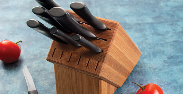 Rada Anthem Wave Oak Knife Block Set - Homestead Treasures