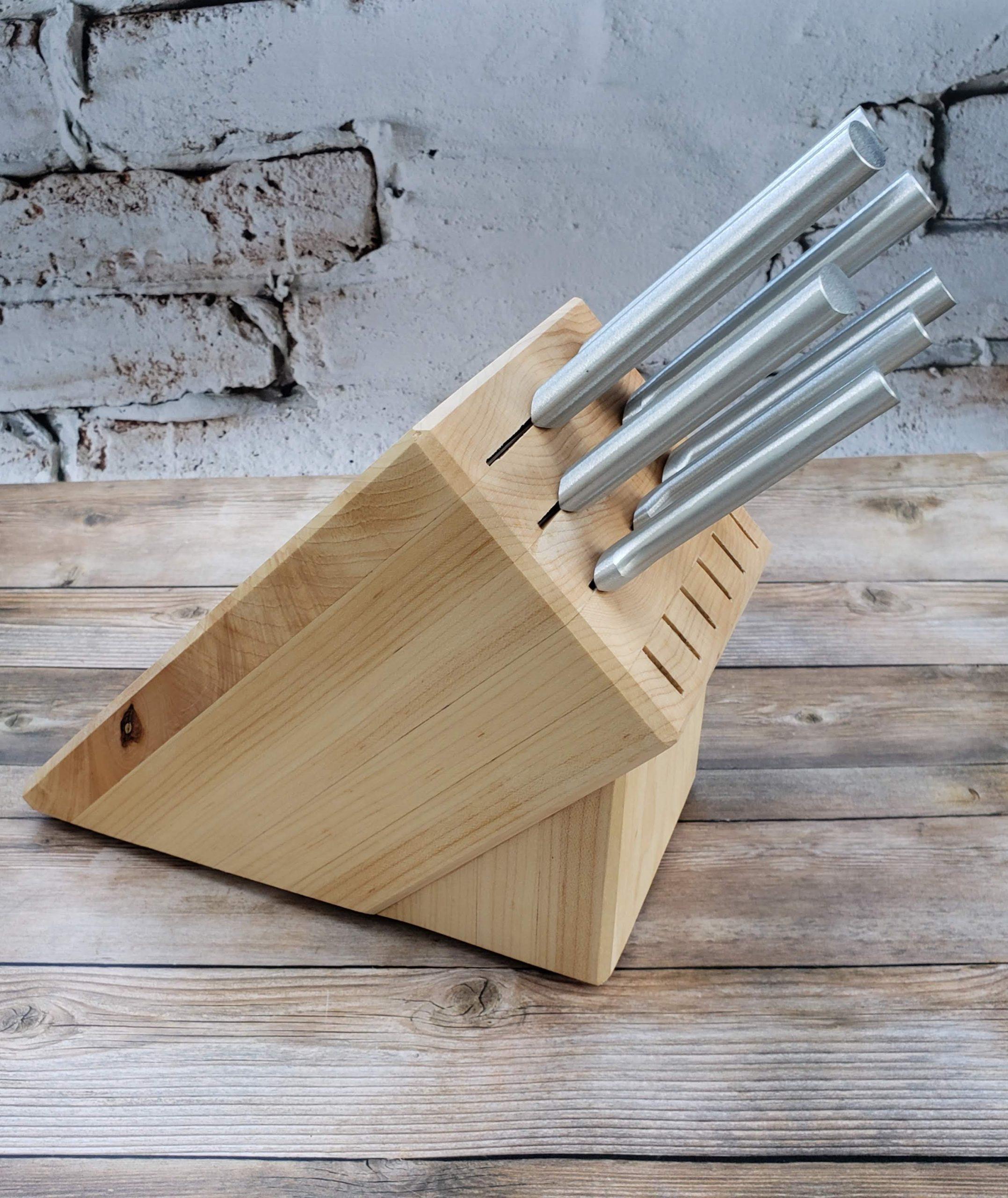 Hard Maple Knife Block - Handmade - Homestead Treasures