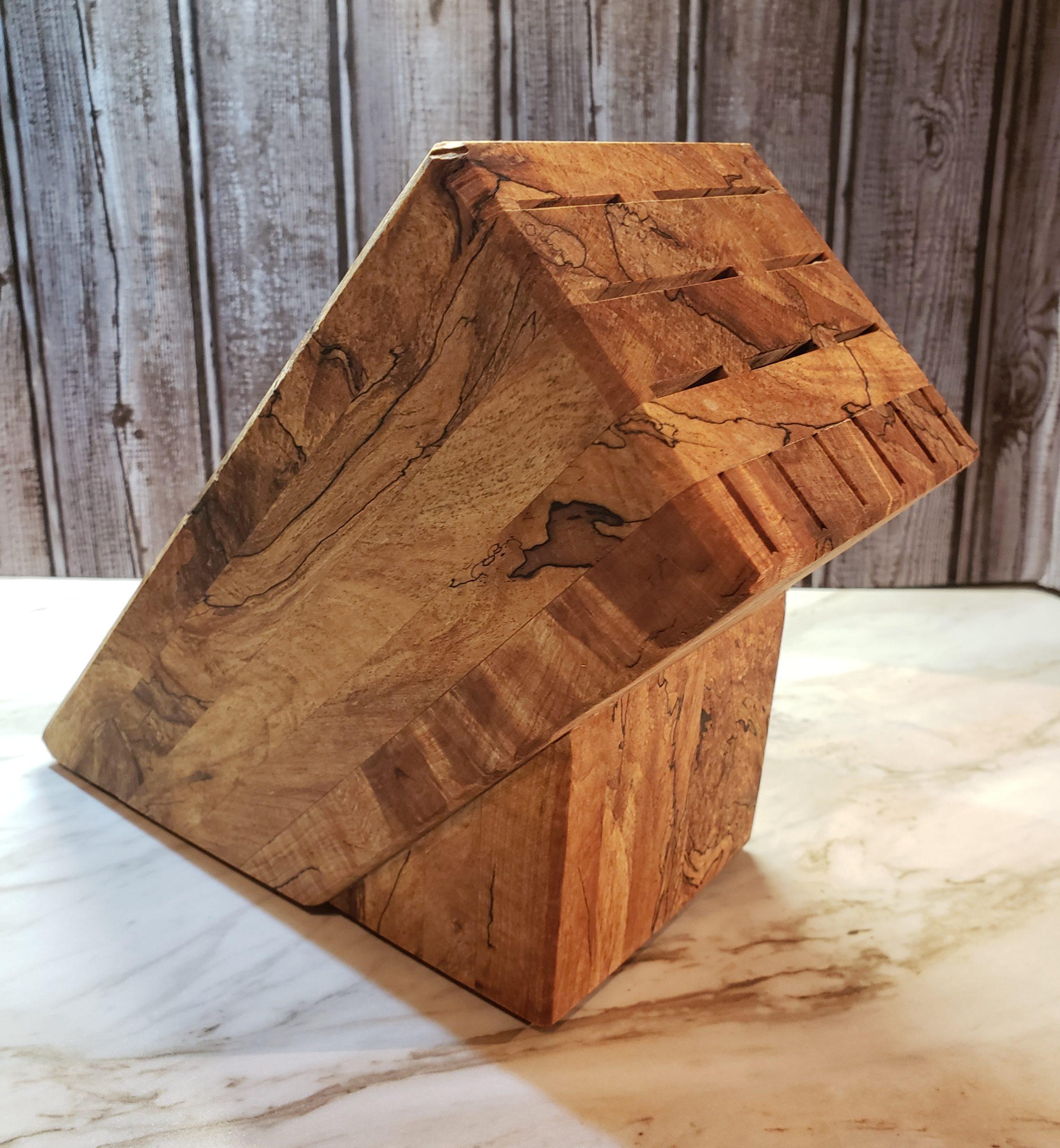 Essential Spalted Maple Knife Block - Homestead Treasures
