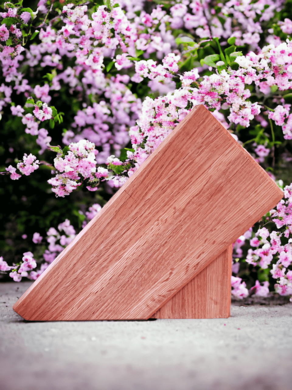 Red Oak Knife Block - Handmade - Homestead Treasures